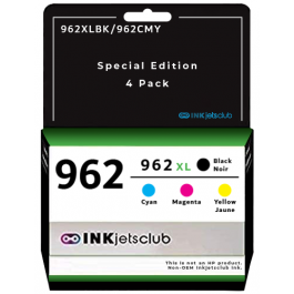 HP 962XL & 962 4 Pack Inkjet Cartridges - High Yield Black and Standard ...